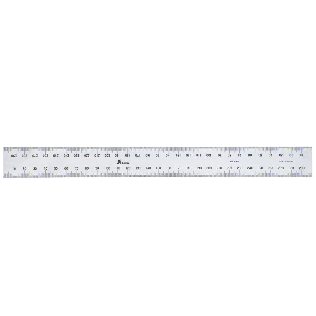 Shinwa ruler 30 cm stainless steel 24612 - Japansaegenshop.com